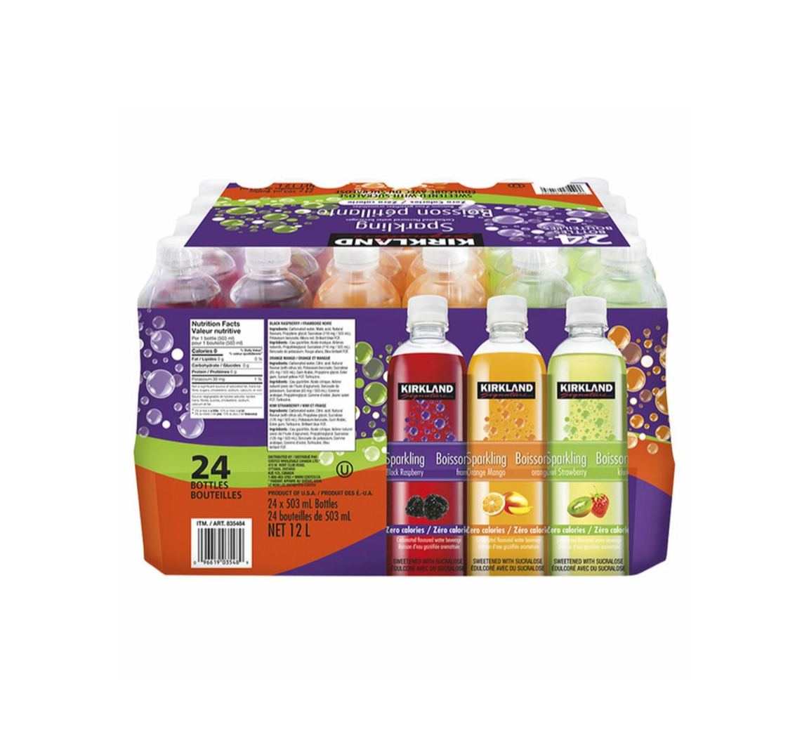 Kirkland signature sparkling flavored water 503mlx24 – Coastal Connection